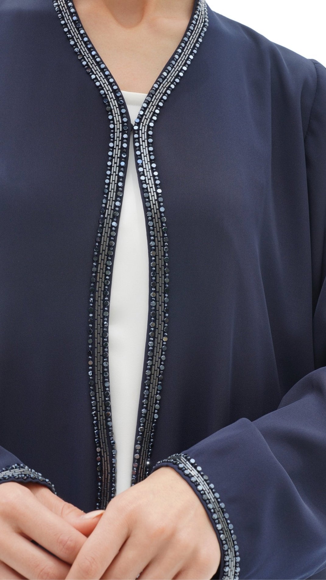 Shop Blue Abayas Online – Crystal Abaya Studio