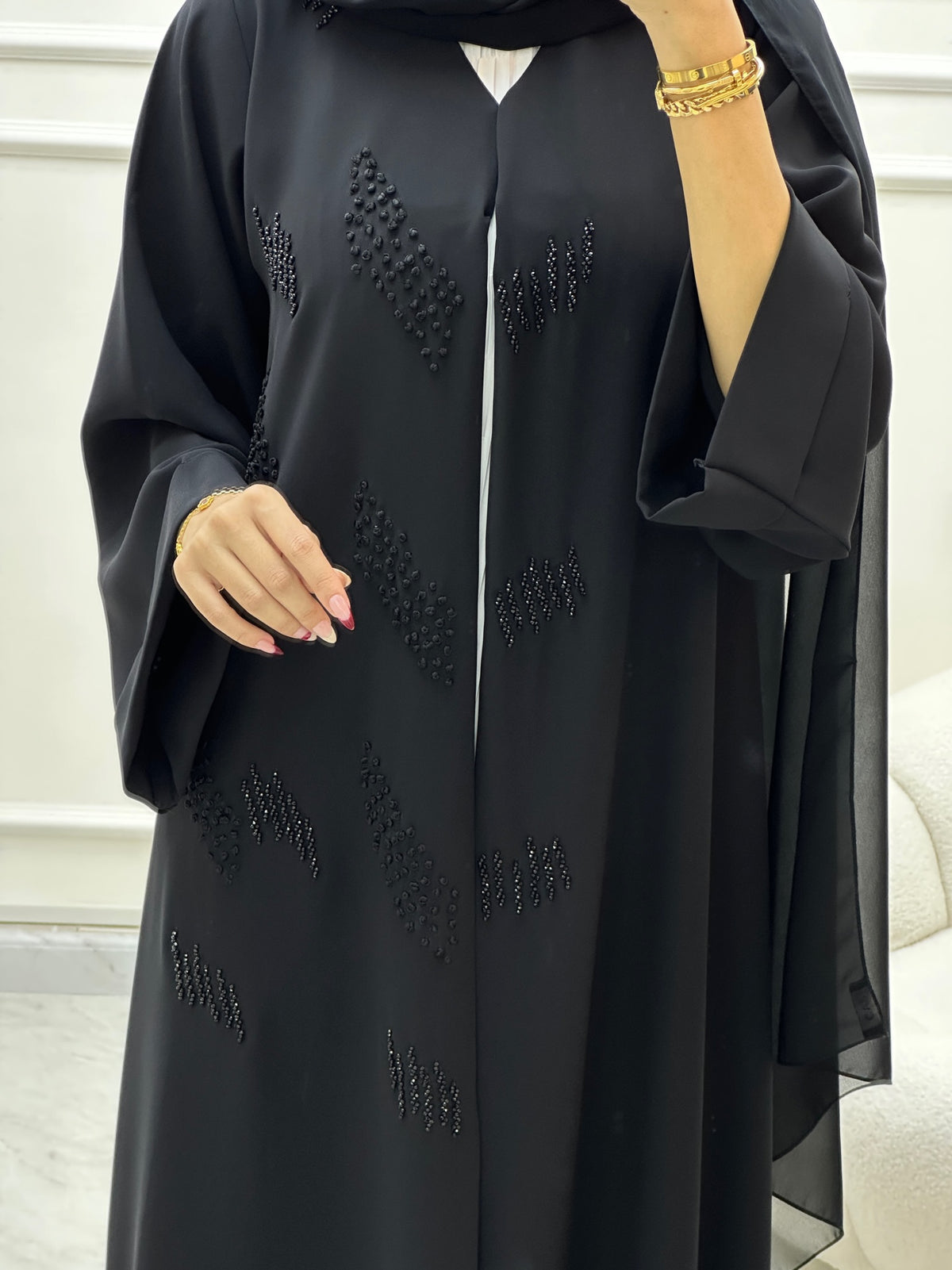 C Ramadan Black Eid Abaya 16 – Crystal Abaya Studio