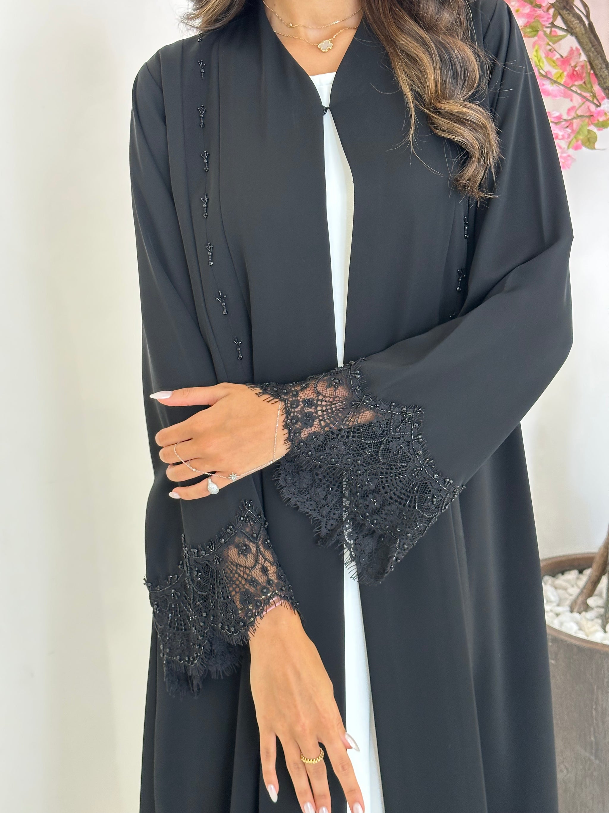 C Linen Grey Winter Coat Abaya – Crystal Abaya Studio