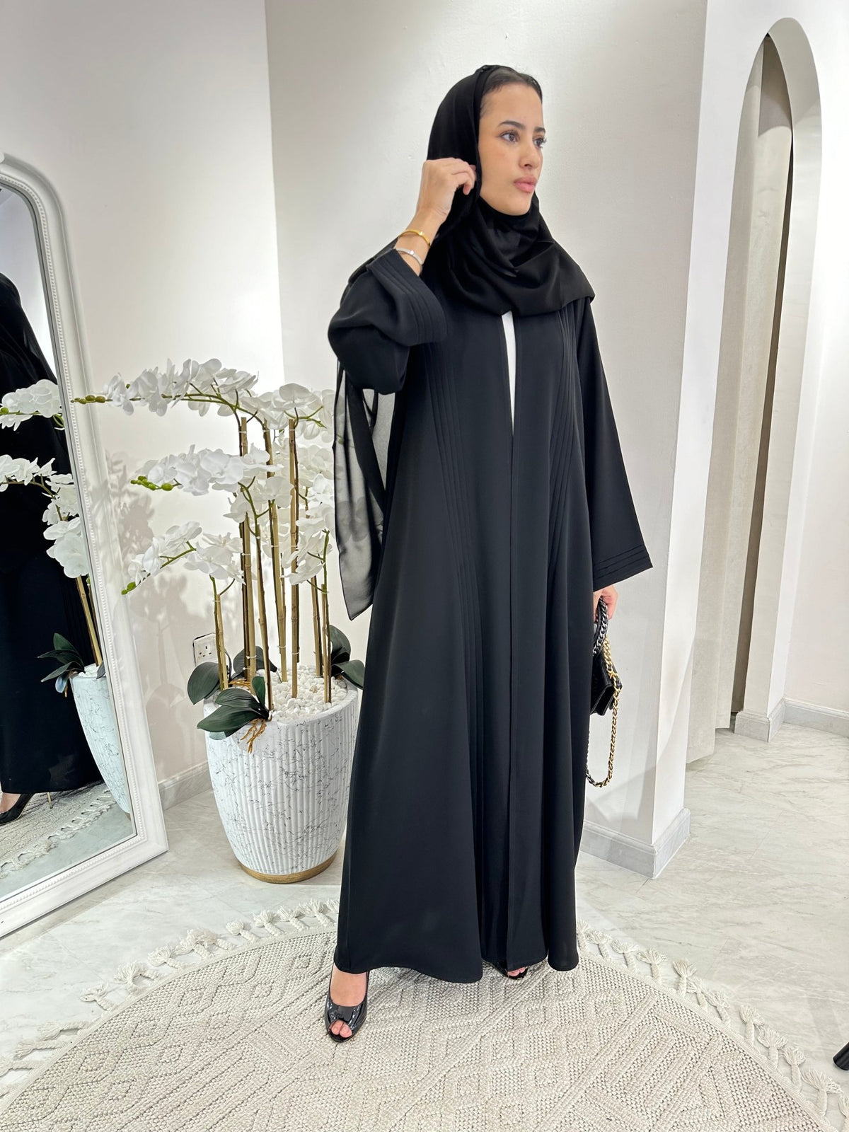 C Black Summer Eid Abaya 12 – Crystal Abaya Studio