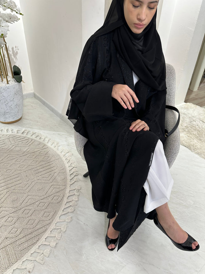 C Black Summer Eid Abaya 17 – Crystal Abaya Studio