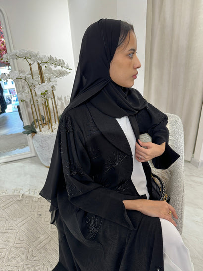 Elegant Dubai Abaya – Black Summer Eid Abaya 22 – CAS Abaya