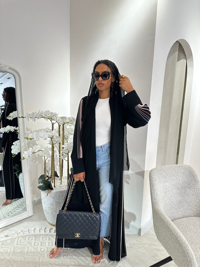 Black Summer Work Abaya 16 | Elegant Dubai Abaya CAS – CAS Abaya