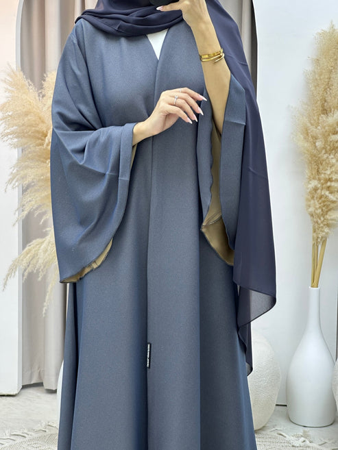 C Light Blue Kloosh Duotone Abaya – Crystal Abaya Studio