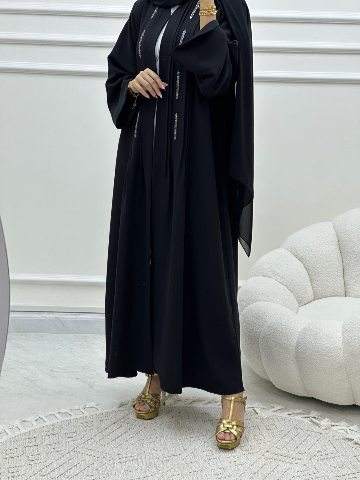 C Ramadan Black Eid Abaya 19 – Crystal Abaya Studio