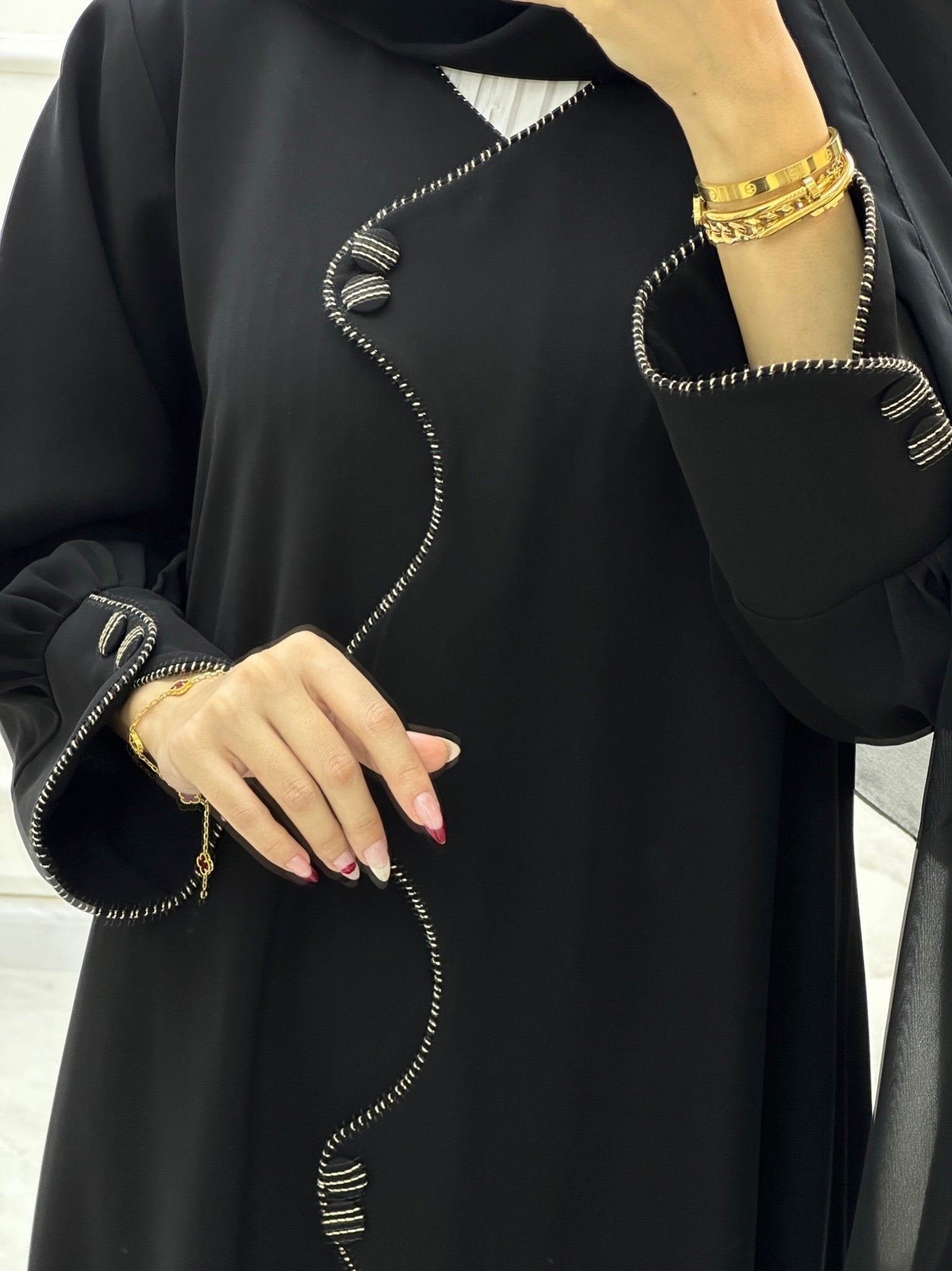 C Ramadan Black Eid Abaya 23 – Crystal Abaya Studio