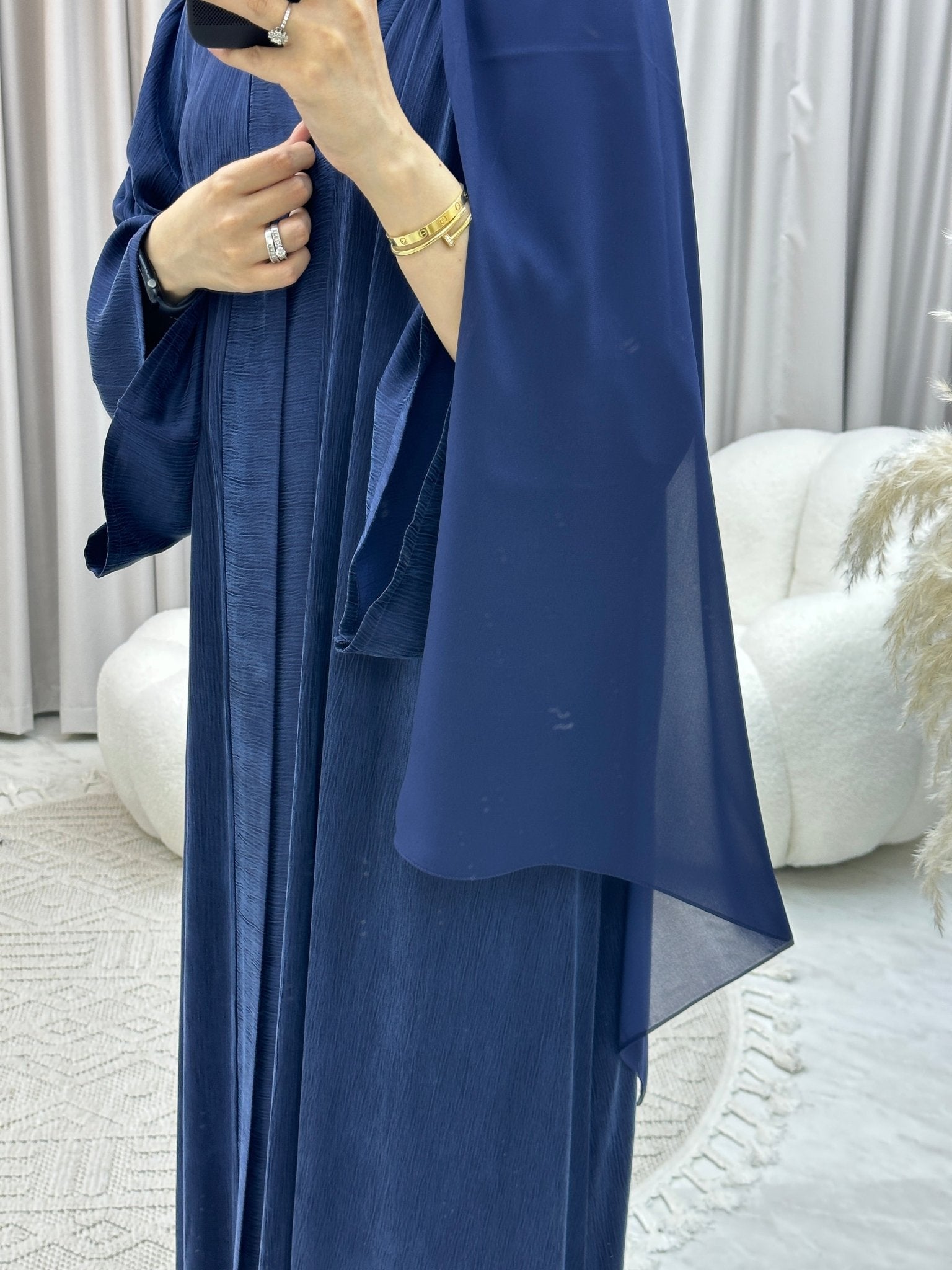 C Turkish Ramadan Blue Abaya – Crystal Abaya Studio