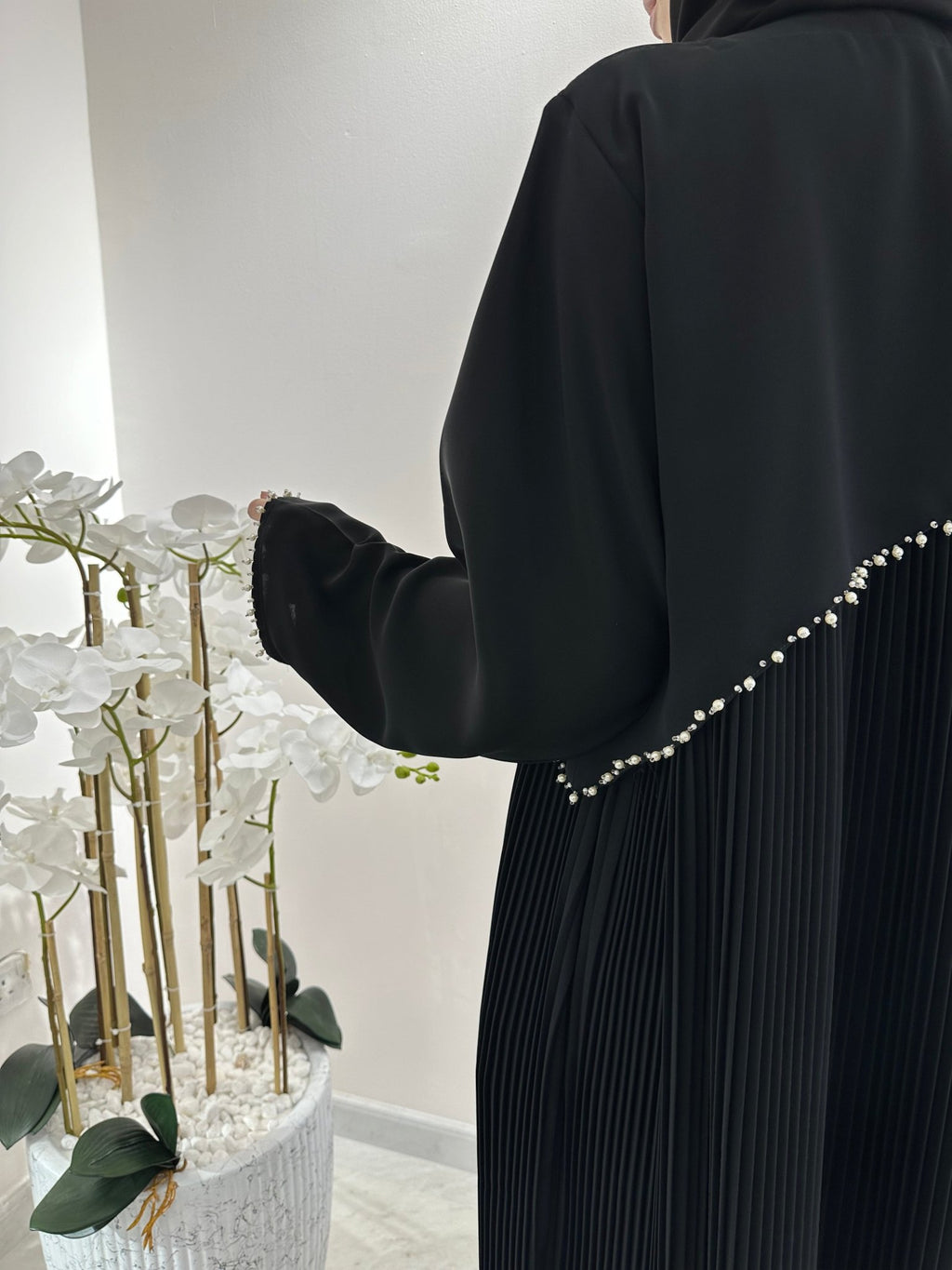 C1001 Black Summer Eid Abaya 14 – CAS Abaya